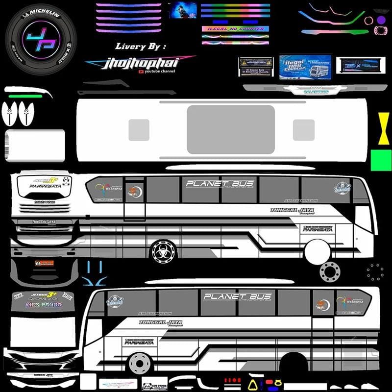 25+ Daftar Link Download Livery BUSSID Kids Panda JB5 HD Mantap! | GGWP.ID
